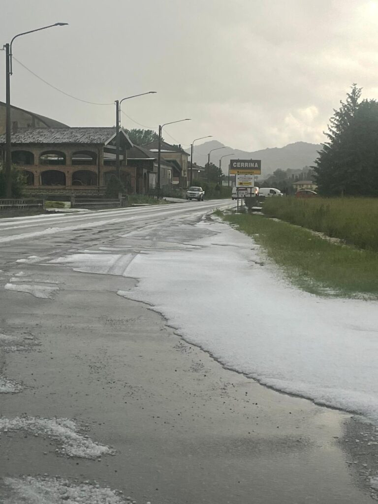 Maltempo in Monferrato: grandinata in Valcerrina - Il Piccolo