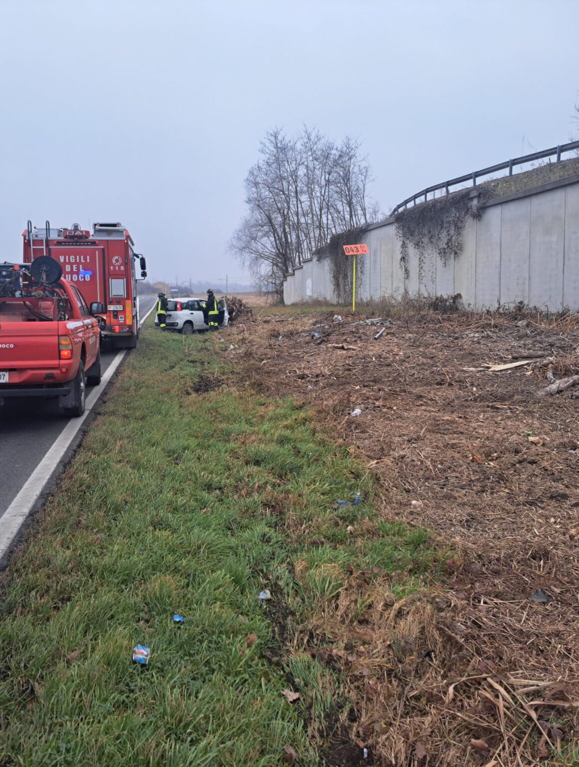 Trino: uscita di strada sulla SP 31 Bis, feriti lievi - Il Piccolo
